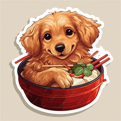 작은 귀여운 강아지 그림 프리미엄 벡터