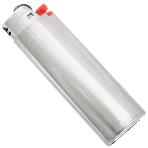 Silver Lighter Case Plain Standard Size Bic Lighter 3 Pack 37373