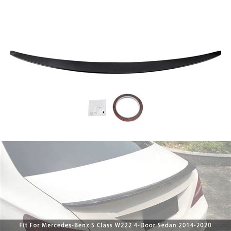 2014 2020 Mercedes Benz S Class W222 4 Door Sedan Rear Boot Spoiler Amg