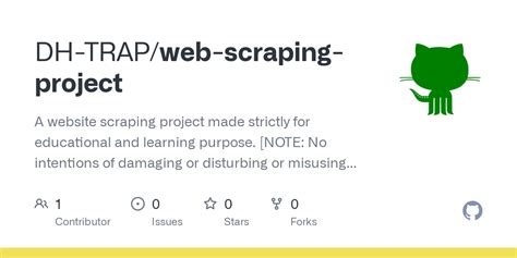 GitHub DH TRAP Web Scraping Project A Website Scraping Project Made