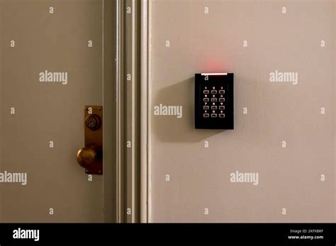 Password Code And Card Swipe Security Keypad System To Unlock The Door