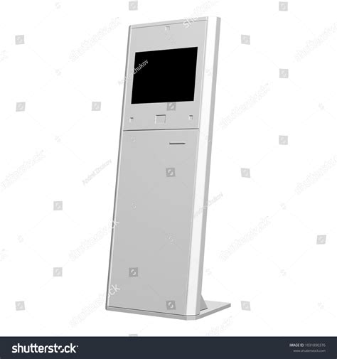 Pos Terminal Touchscreen Isolated On White Stock Vector Royalty Free Shutterstock