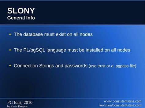 Postgresql High Availability Via Slony And Pg Pool Ii Ppt