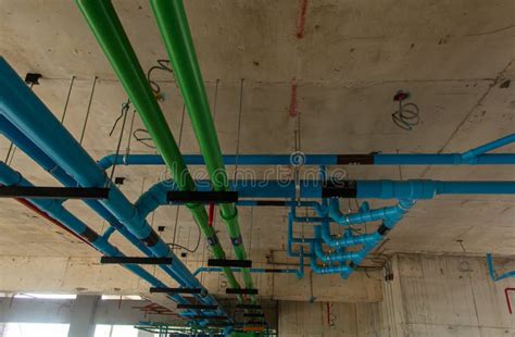 Pipe Systems Pipeline On Building Stock Image Image Of Ducting