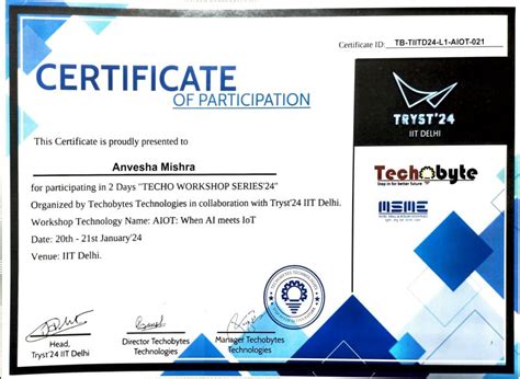 Anvesha Mishra On Linkedin Tryst Iitdelhi Techobytestechnologies
