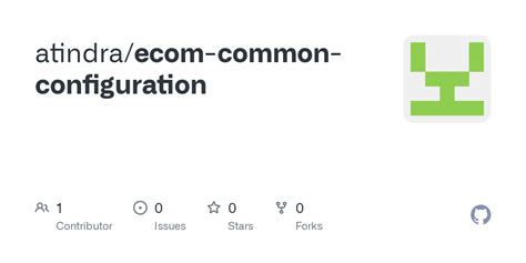 Github Atindraecom Common Configuration