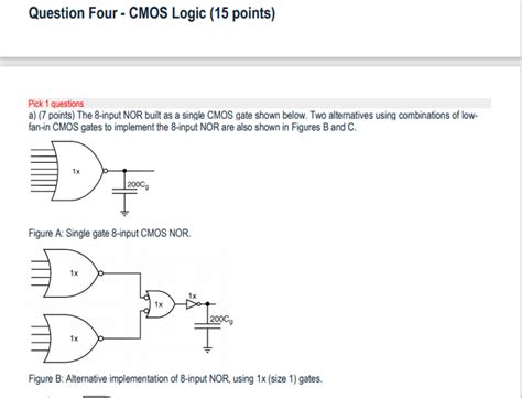 Question Four CMOS Logic Points Pick Chegg Com