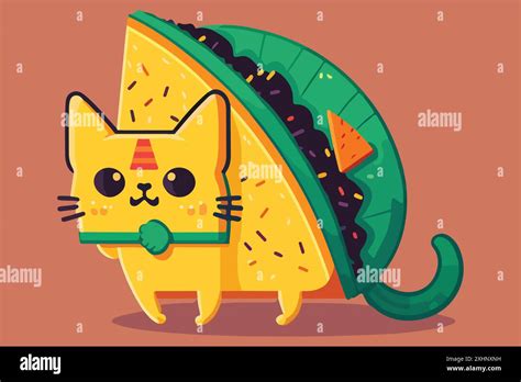Cat Taco Vector Illustration Stock Vector Image And Art Alamy