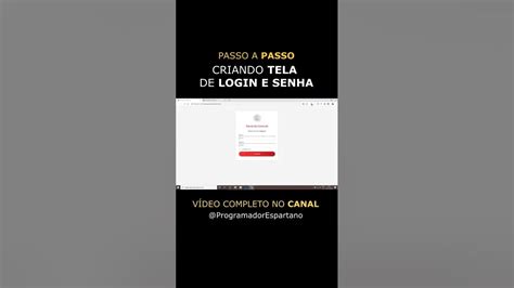 Criando Tela De Login E Senha Com Html E Css Youtube