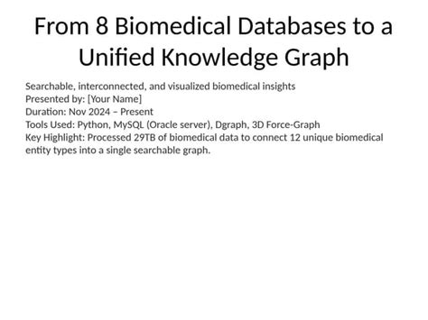 Biomedicalknowledgegraphpresentationpptx