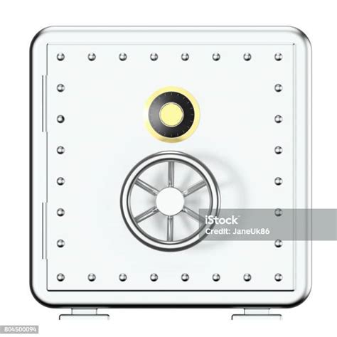 닫힌된 금속 안전 흰색 배경에 고립의 3d 그림 보안 개념입니다 강철에 대한 스톡 사진 및 기타 이미지 강철 고체 금 금속 Istock