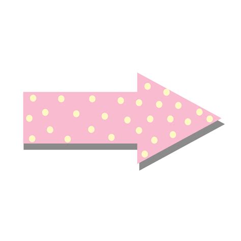 Cute Arrow With Pink Color And Dot Yellow Stock Element Free Png 12097200 Png