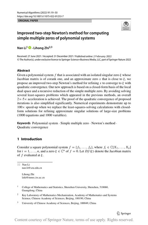 Improved Two Step Newtons Method For Computing Simple Multiple Zeros Of Polynomial Systems