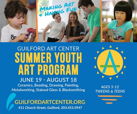 Register Now For Youth And Teen Summer Art Program At Guilford Art Center