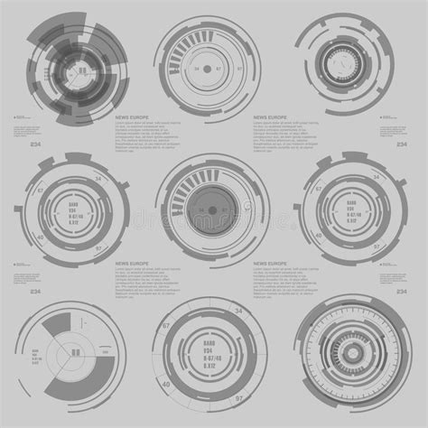 Futuristic Virtual Graphic Touch User Interface Hud Stock Vector Illustration Of Hightech