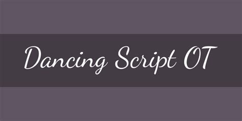 Dancing Script OT Font Free By Impallari Type Font Squirrel
