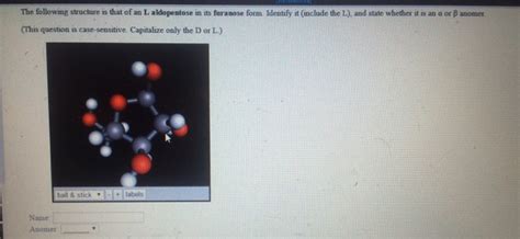 Solved The Following Structure Is That Of An L Aldopentose
