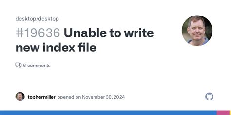 Unable To Write New Index File · Issue 19636 · Desktopdesktop · Github