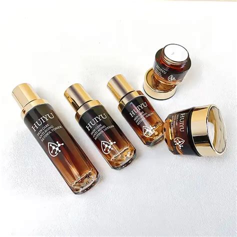 Unique Shape Glass Jar Cosmetics Luxury Amber Cosmetic Glass Toner