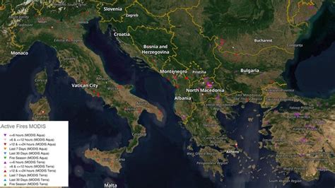 High To Extreme Risk Of Wildfire Across Most Of Southern Europe Sky