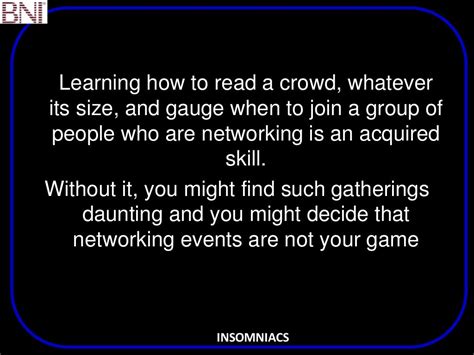 Open Networking Bni Insomniacs