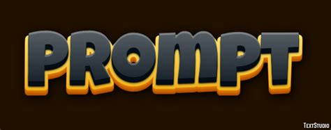 Prompt Yellow And Black 3d Text Effect Generator
