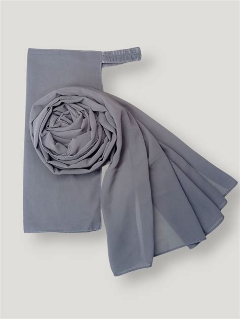Silver Gray Hijab And Niqab Set Hijabera