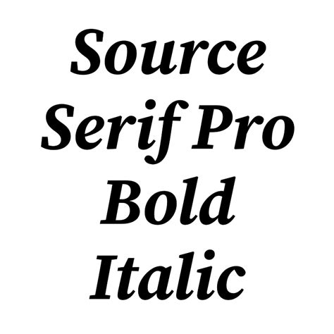 Source Serif Pro Bold Italic Free Fonts On Creazilla Com