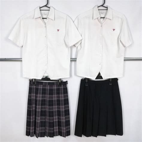 Yahooオークション 【4点】 1円 ブラウス スカート 東筑高校 制服