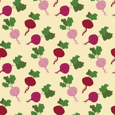 Seamless Pattern With Beets Hand Drawn Vector 24645096 Vector Art At Vecteezy