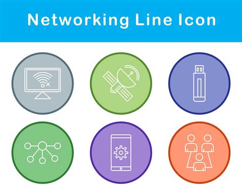 Networking Vector Icon Set 21376499 Vector Art At Vecteezy
