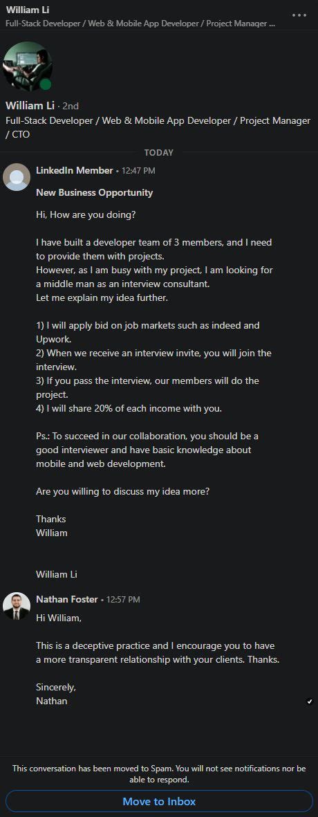 Nathan Foster On Linkedin Has Anyone Encountered This Type Of Scam Before Why Would I Put My