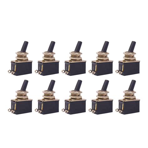 Electronic Spices 2a 2 Pin Spst Black Color Small Toggle Switches Pack Of 10pcs