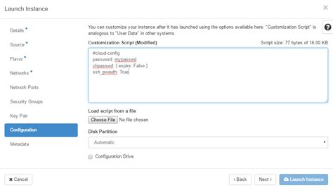 Openstack Set User Password When Launching Cloud Images Techglimpse