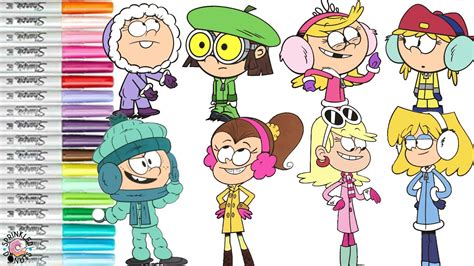 The Loud House Coloring Book Compilation Winter Outfits Lily Lisa Lola