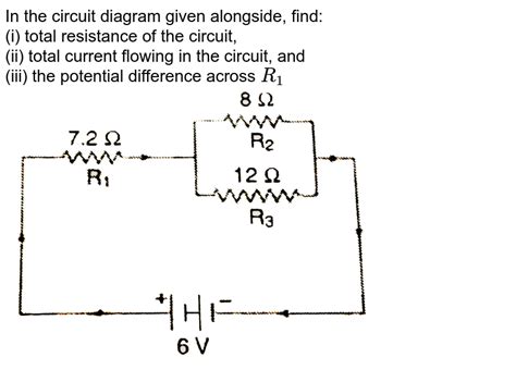 In The Given Circuit Calculate I The Total Resistance Of The Cir