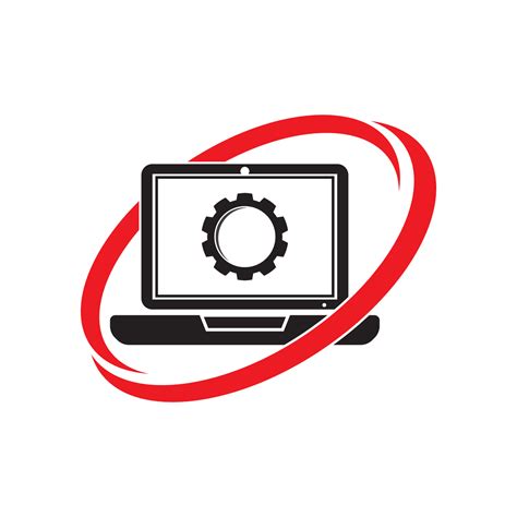 Vector Computer And Laptop Repair Logo Template Icon Illustration