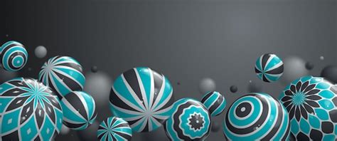 현실적인 반이는 구 빈 공간과 함께 터 일러스트레이션 모형과 현장 깊이 효과의 아름다운 공과 함께 추상적인 배경 3d 글로브 디자인 컨셉 아트 프리미엄 벡터