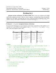 Pset Solutions Pdf Introduction To Algorithms Massachusetts Institute Of Technology