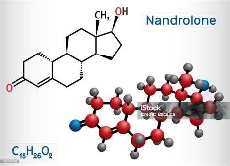 낸드롤론 19노르테스토스테론 노테스토스테론 분자 그것은 안 드로 겐 합성 단백 동화 스테로이드 Aas 남성 호르몬의 아날로그