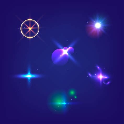 Premium Vector Gradient Light Effect Collection Element