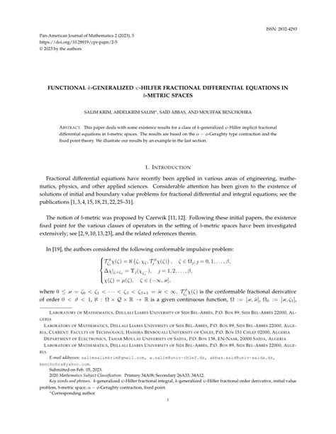 Pdf Functional K Generalized Ψ Hilfer Fractional Differential