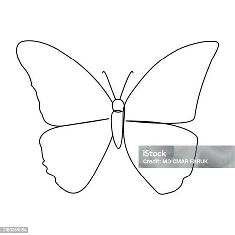 연속적인 한 줄 나비 윤곽선 벡터 절연 통하고 있는 White Background 벡터 일러스트 레이 션 0명에 대한 스톡 벡터 아트 및 기타 이미지 Istock
