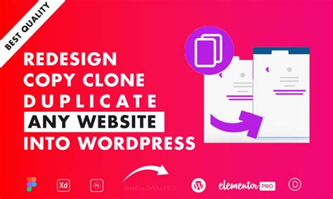 clone copy redesign or duplicate wordpress website with elementor pro by hellowaleed fiverr