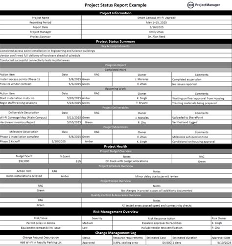Project Report Examples Free Download