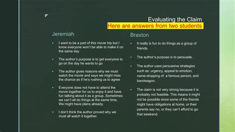 Evaluatingclaimsanalyzingarguments 1pptx
