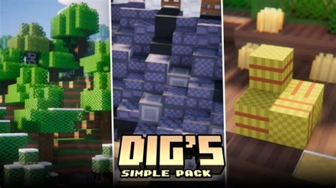 Digs Simple Pack Texture Pack For Minecraft 1 21 1 20 1 Makes Minecraft Plastic Like