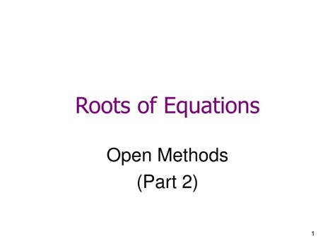 PPT Roots Of Equations PowerPoint Presentation Free Download ID 1308880