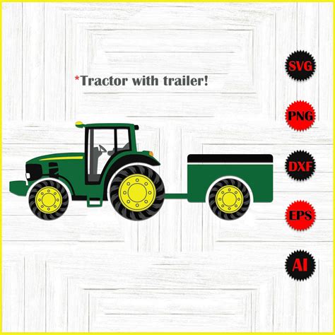 Green Tractor Svg Farm Tractor Svg Tractor With Numbers Svg