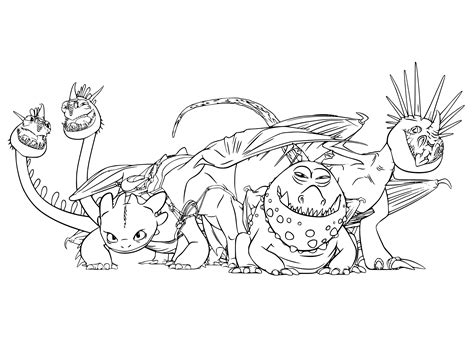 Раскраски как приручить дракона 3